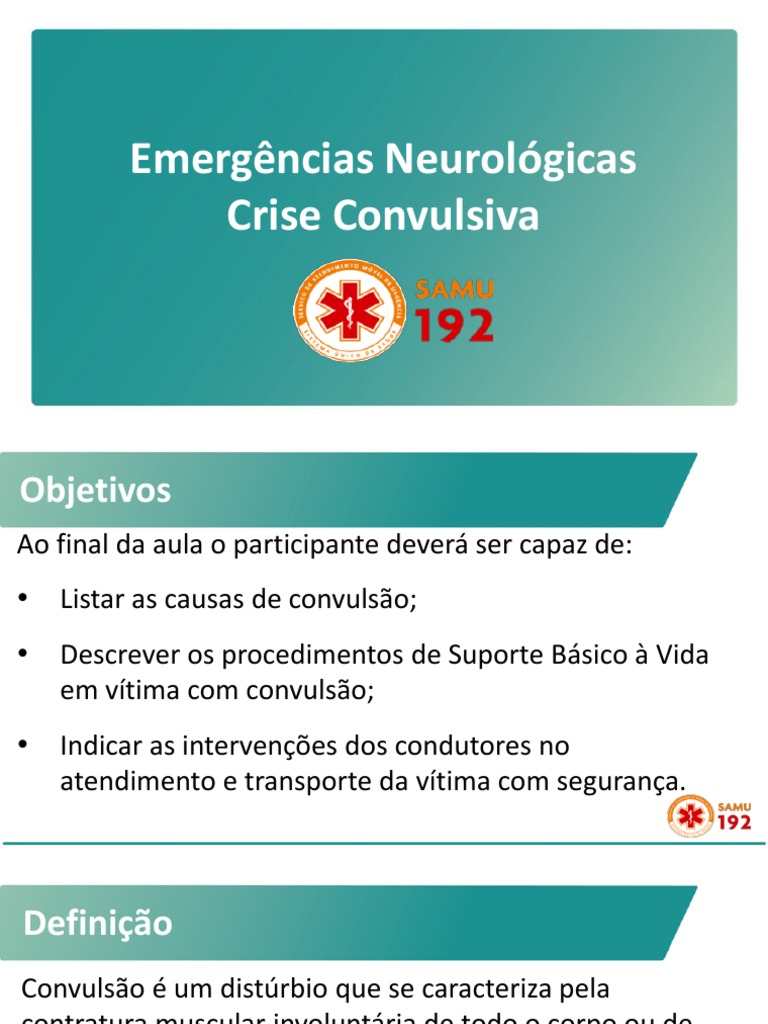 Emergencias Neurologicas Convulsões | PDF | Epilepsia | Remédio