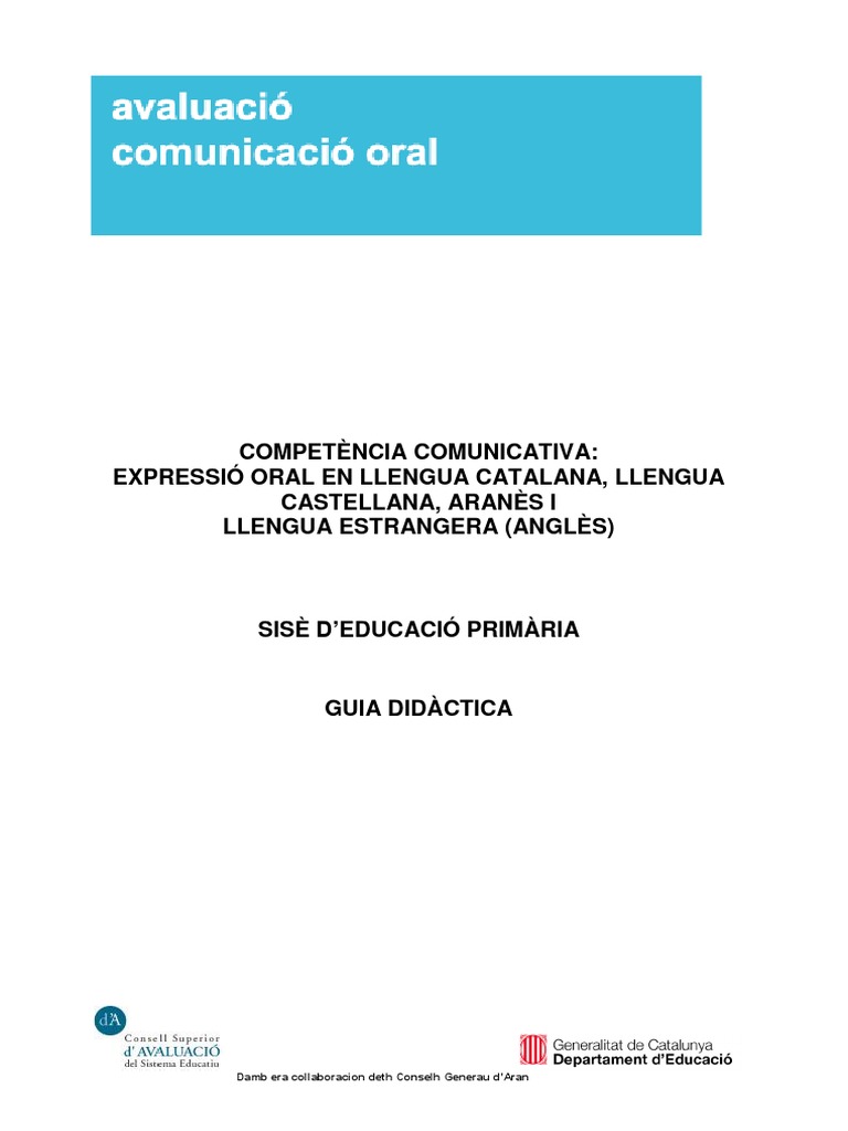 A6P - Oral - Guia Didàctica | PDF