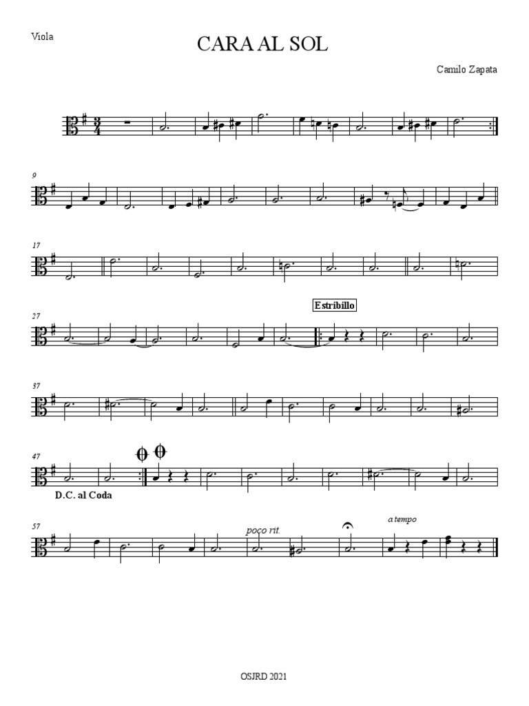 Cara - Al - Sol - OSJRD21 - Viola | PDF