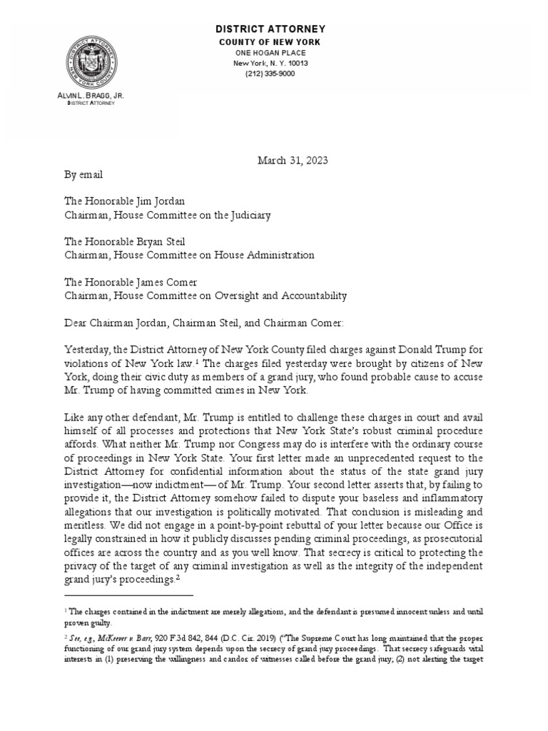 2023.03.31 - Letter Response From DA Office | PDF | American Government ...