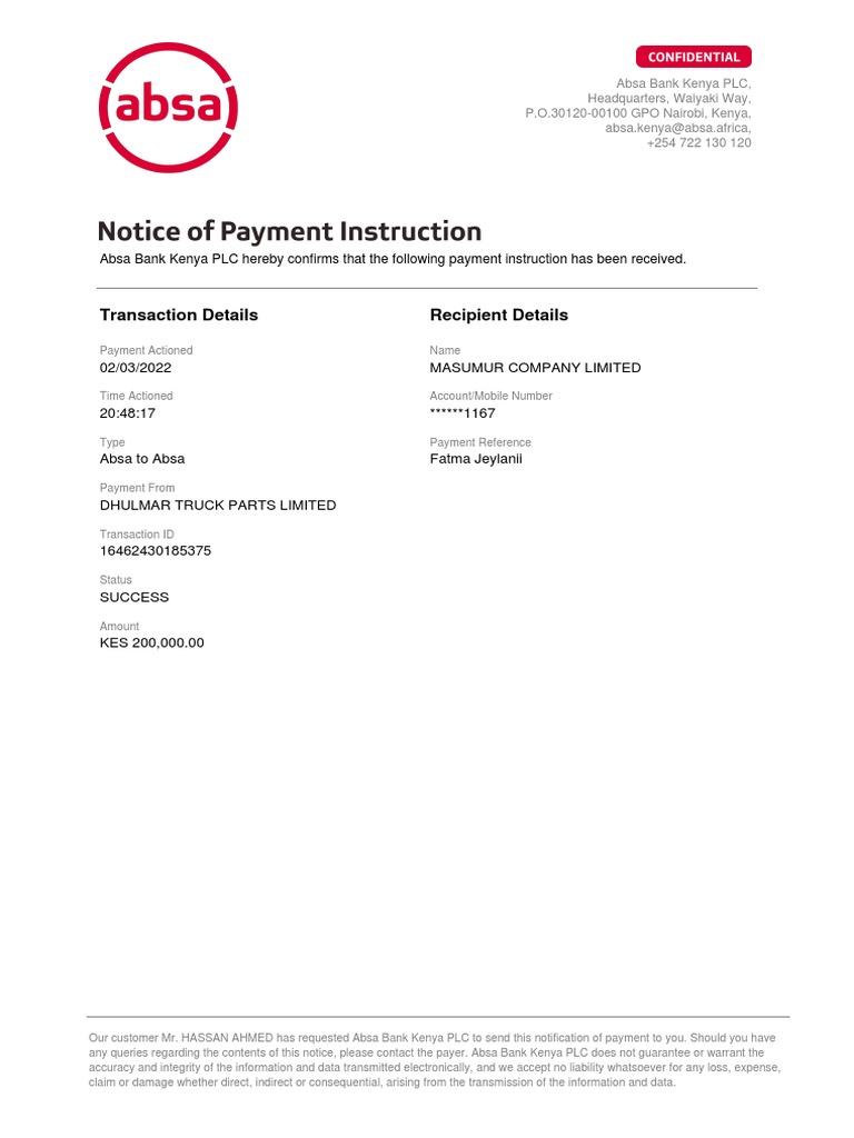 Transaction Details Recipient Details | PDF