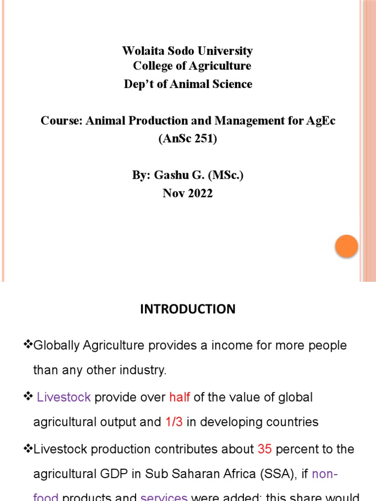 Animal Production Chapter1 | PDF | Cattle | Meat