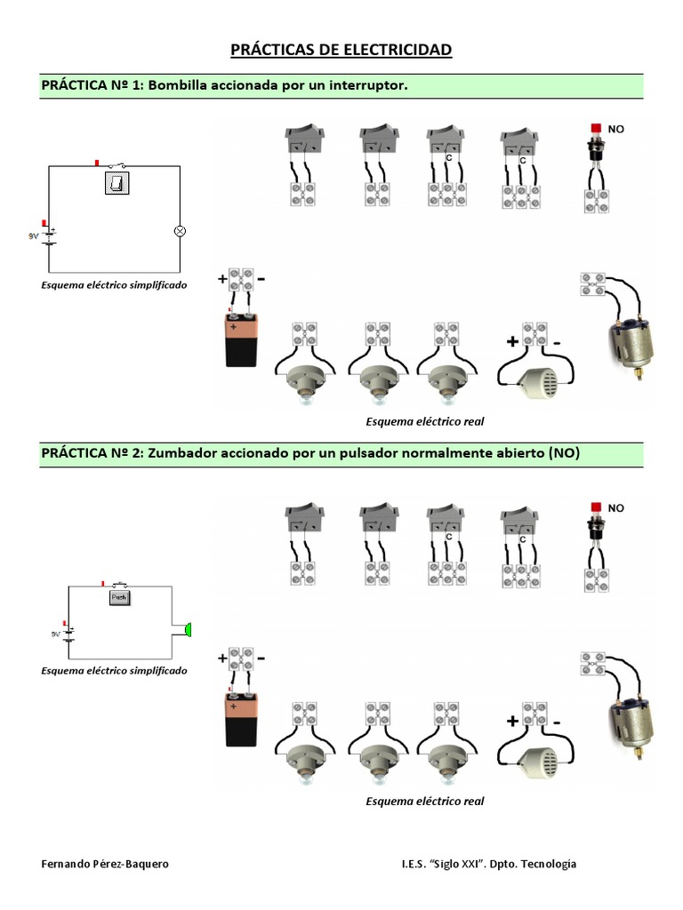 Prácticas de Electricidad Eso | PDF