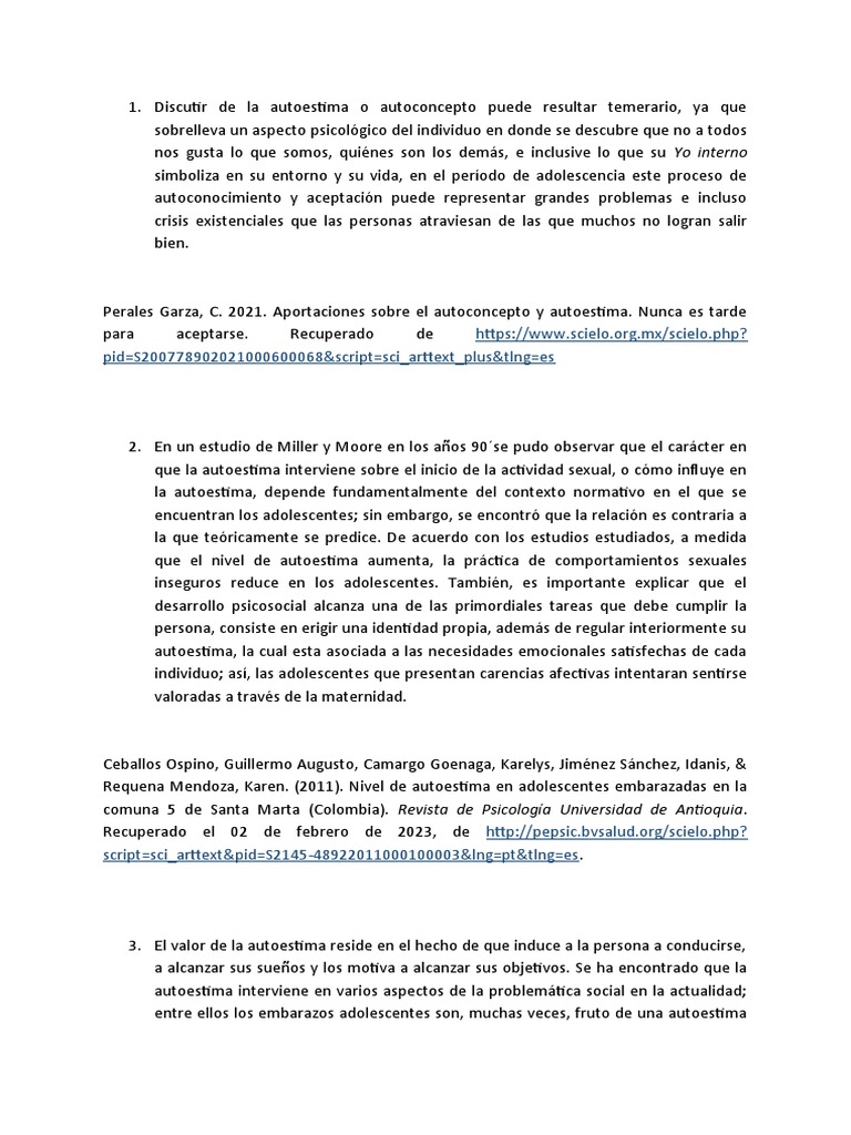 Autoestima Autoconcepto | PDF | Autoestima | Comportamiento