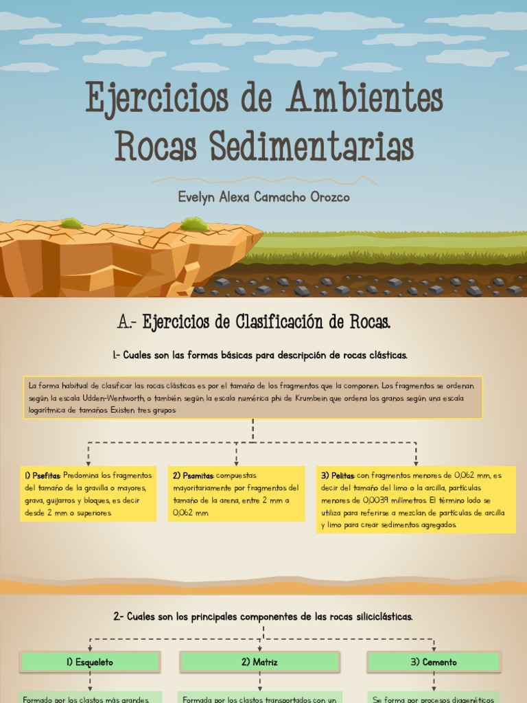 Clasificación y descripción de rocas clásticas y carbonatadas | PDF ...