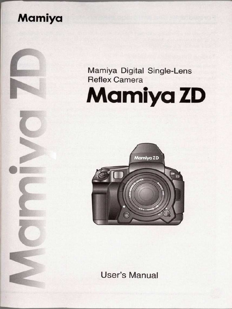 Mamiya ZD User Manual | PDF