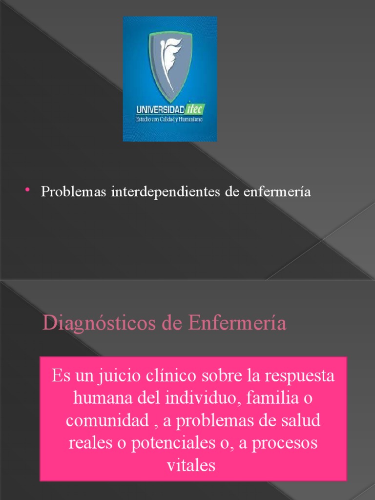 Problemas Interdependientes | PDF | Diagnostico medico | Enfermería