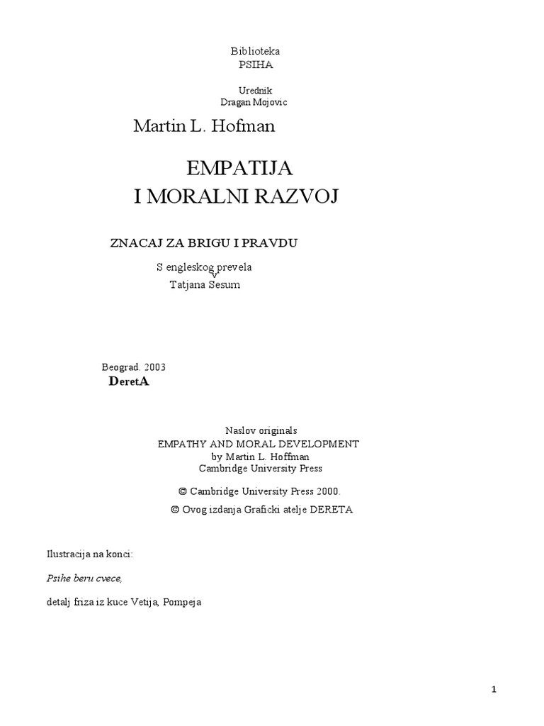 Empatija I Moralni Razvoj | PDF