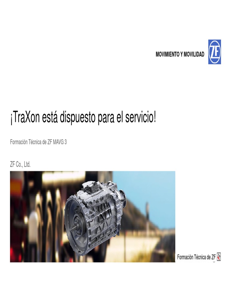Presentación ZF TraXon | PDF | Embrague | Eje