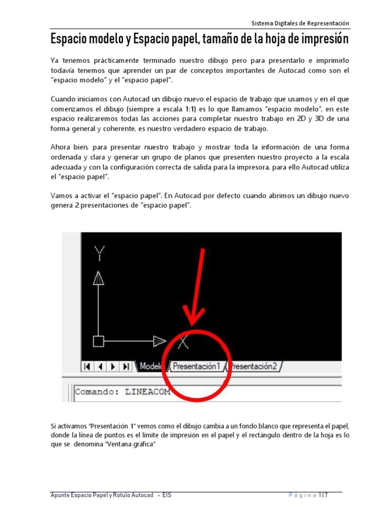 Configuración Espacio Papel en AutoCAD | PDF | Dibujo | Software