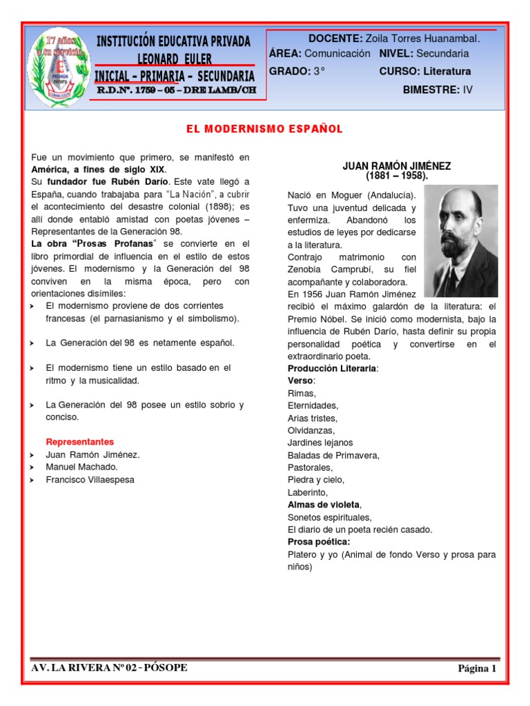 El Modernismo | PDF