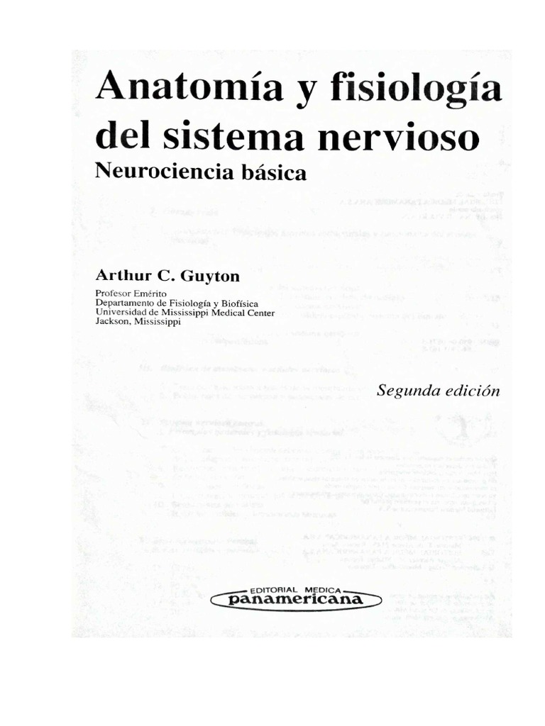Guyton - Anatomía y Fisiología Del Sistema Nervioso - Cerebro | PDF