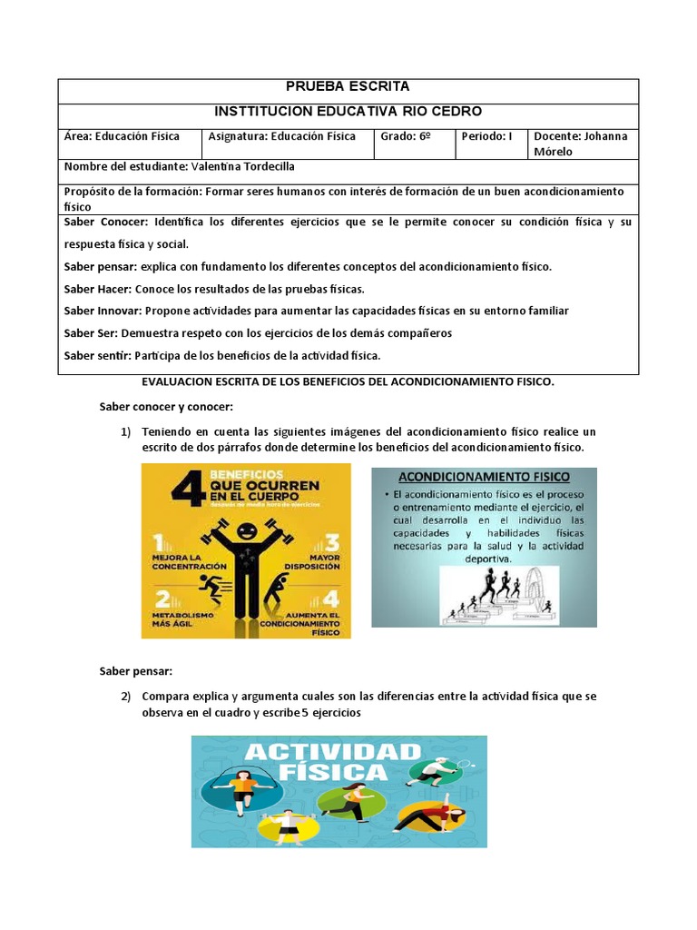 Prueba Escrita | PDF