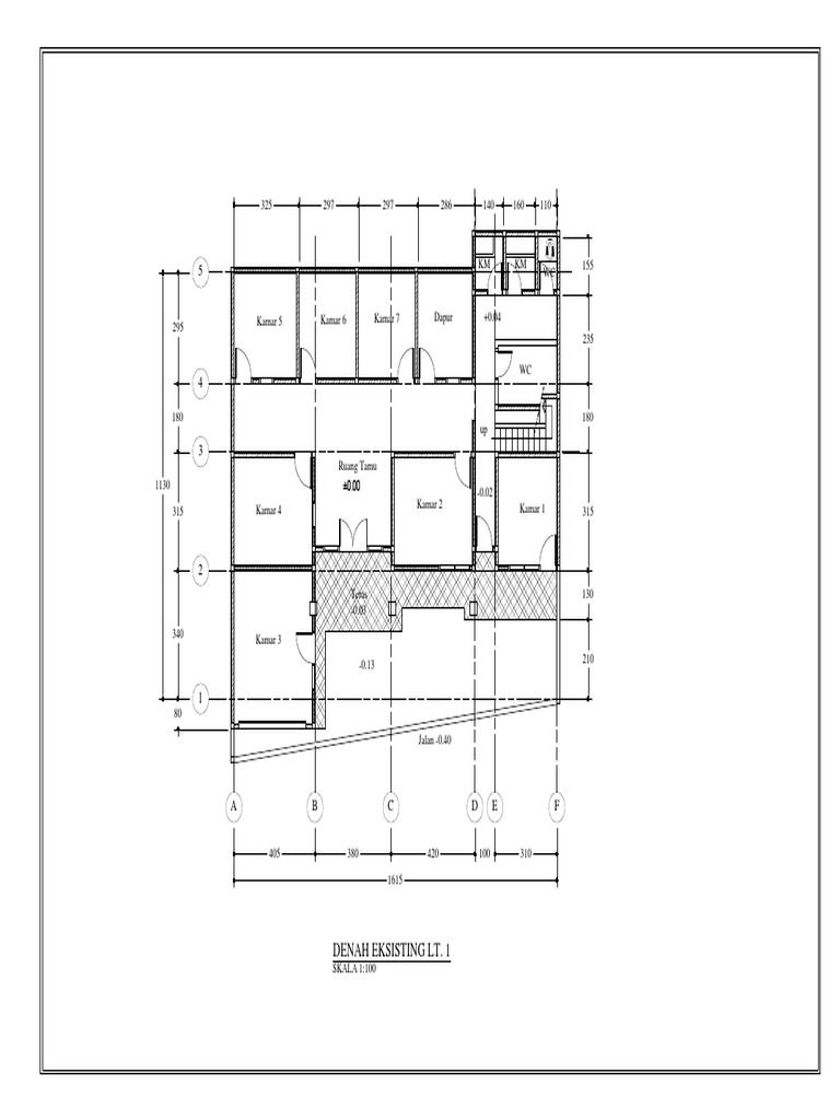 Denah Eksisting Lt. 1 | PDF
