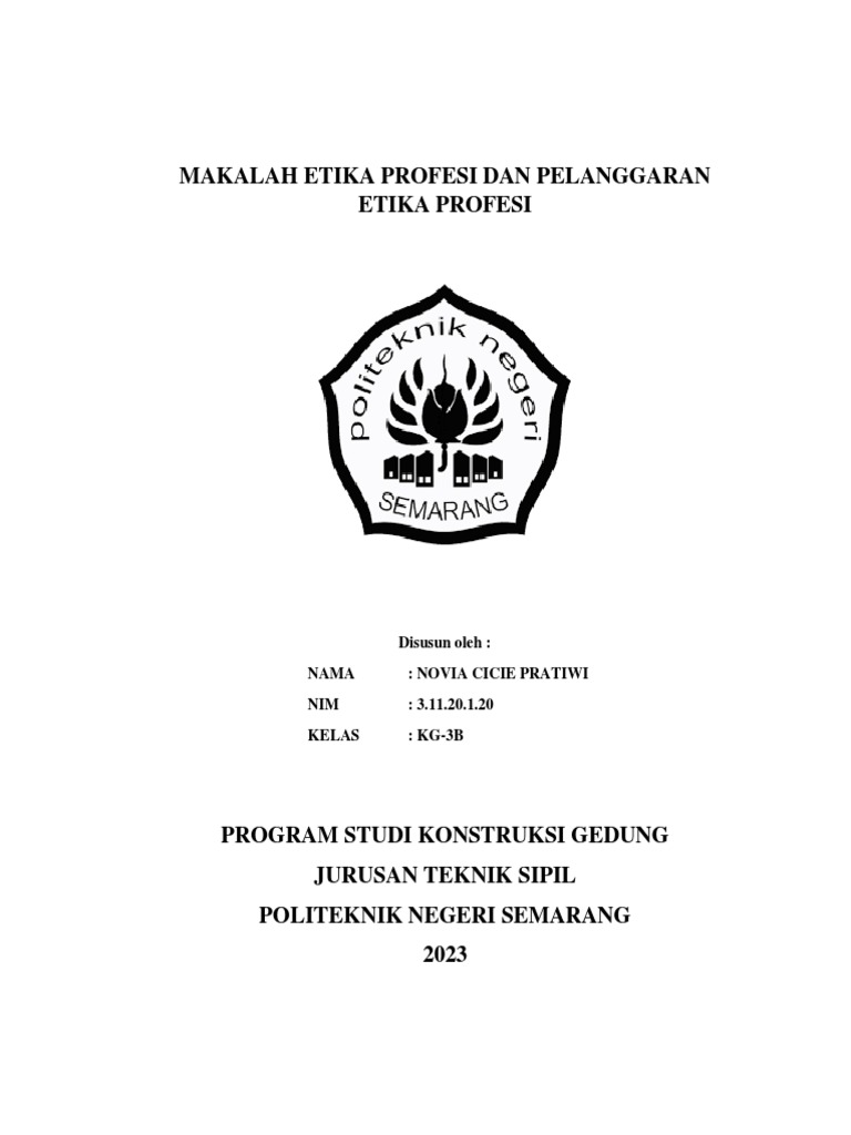 Etika Profesi dalam Konstruksi Sipil | PDF