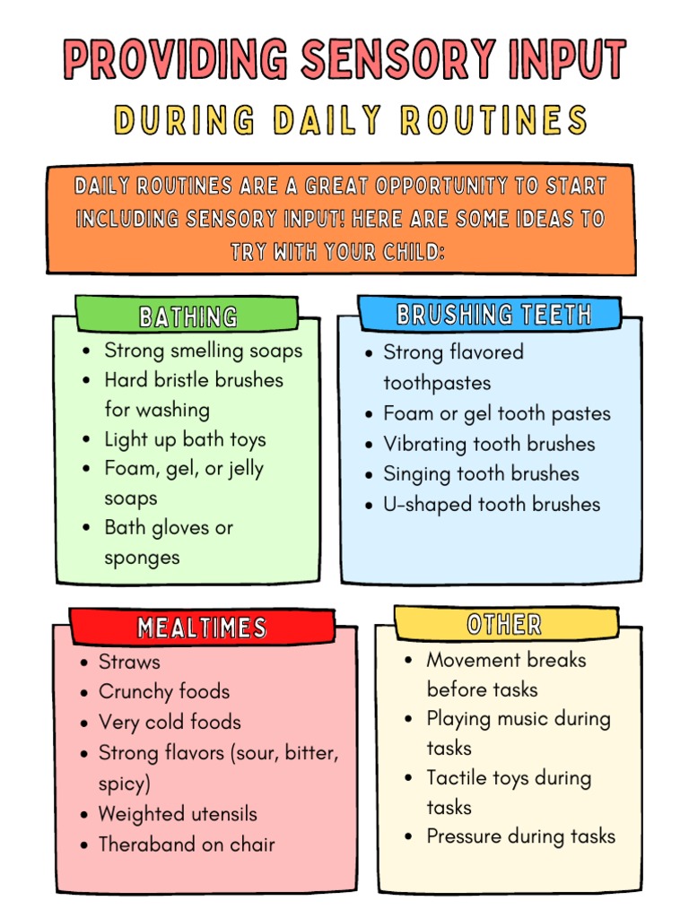 Providing Sensory Input During Daily Routines | PDF