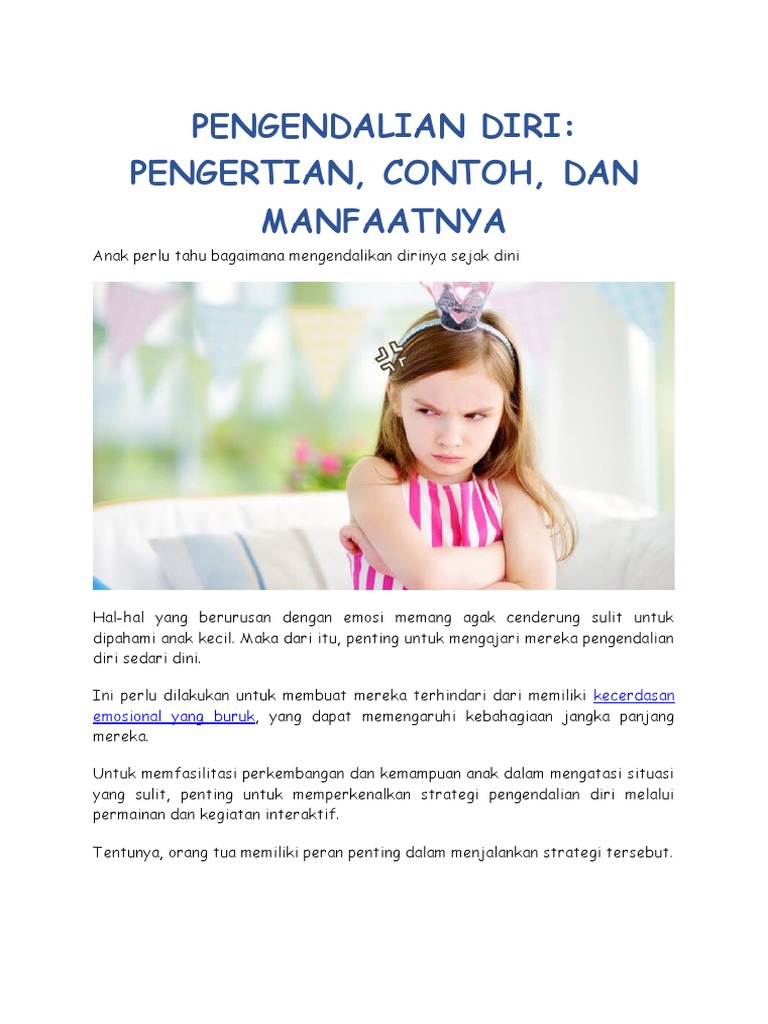 Pengendalian Diri | PDF