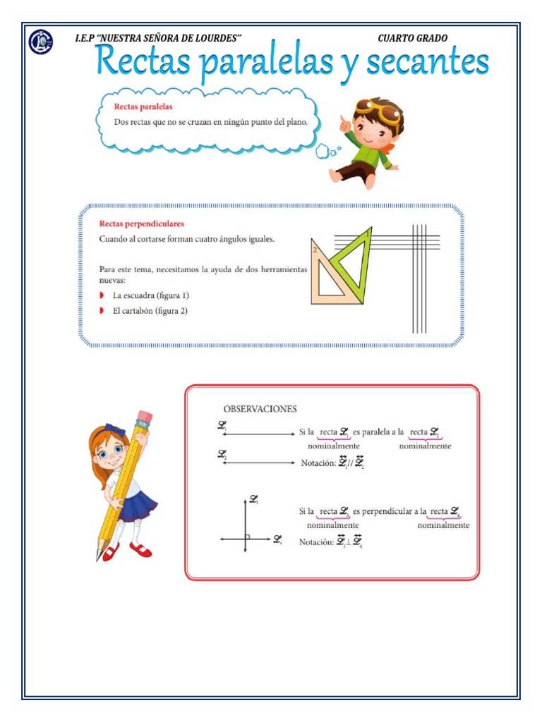 Rectas Paralelas y Secantes | PDF