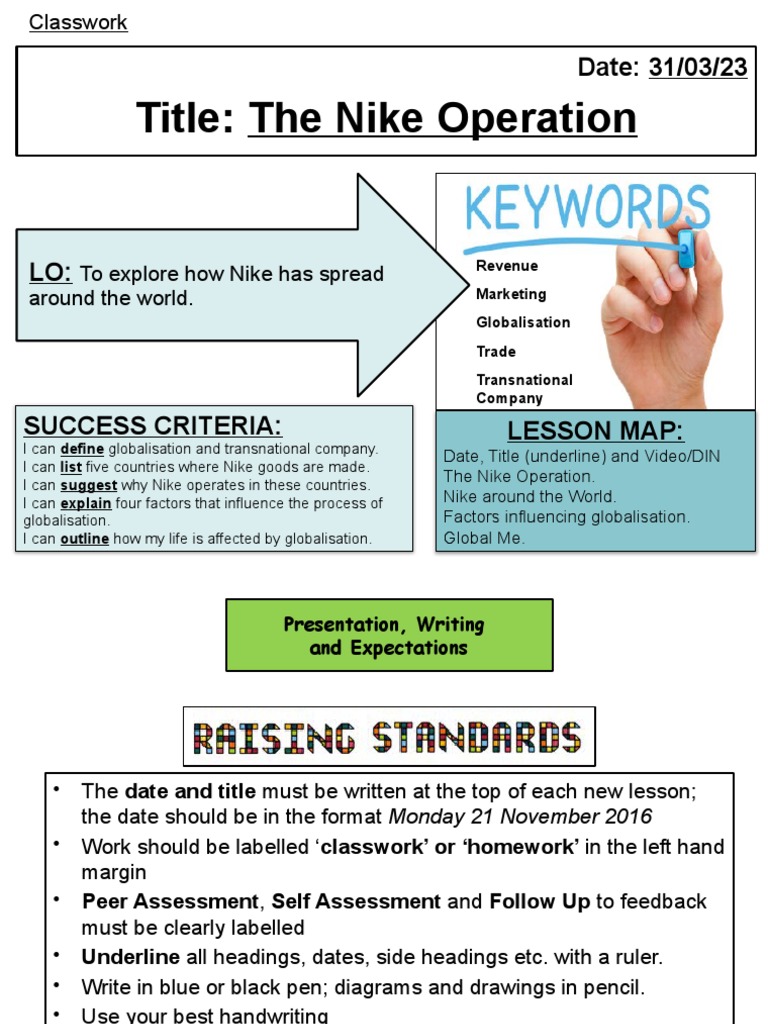 Lesson 2 - The Nike Operation | PDF | Globalization | Nike