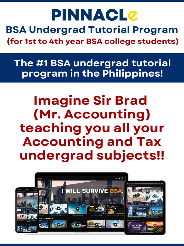 Pinnacle BSA Undergrad Tutorial Program | PDF | Certified Public ...