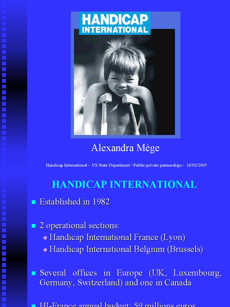 32 Handicap International Presentation | PDF