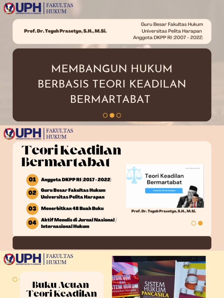 Membangun Hukum Berbasis Teori Keadilan Bermartabat | PDF
