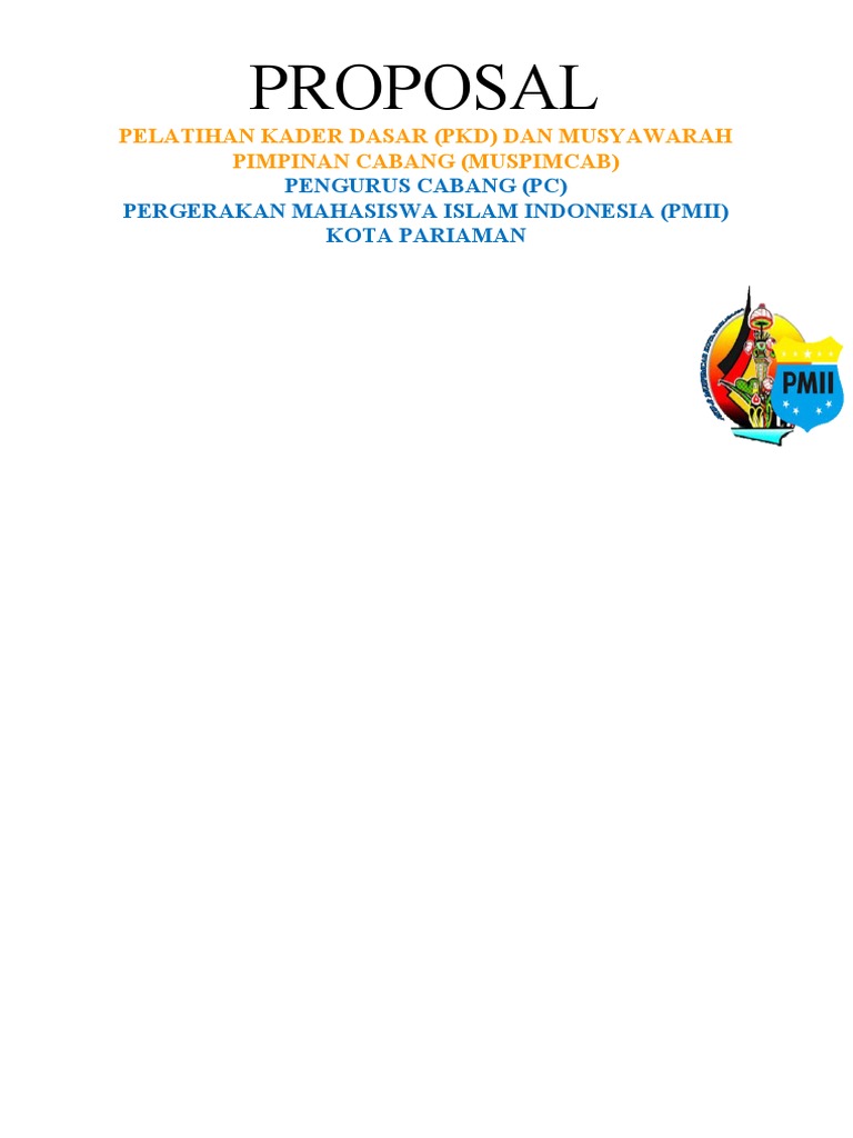 Logo PMII dan PKD untuk Muspimcab | PDF