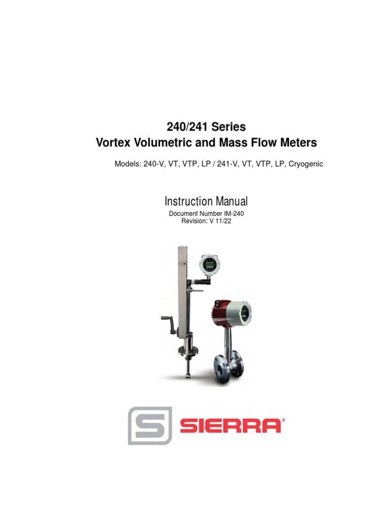 240 Instruction Manual | PDF | Flow Measurement | Power Supply