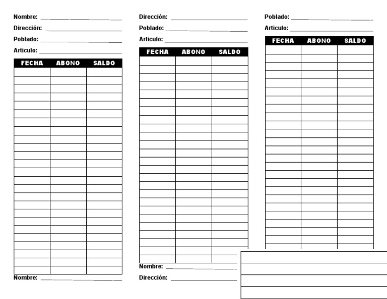 Fecha Abono Saldo Fecha Abono Saldo | PDF