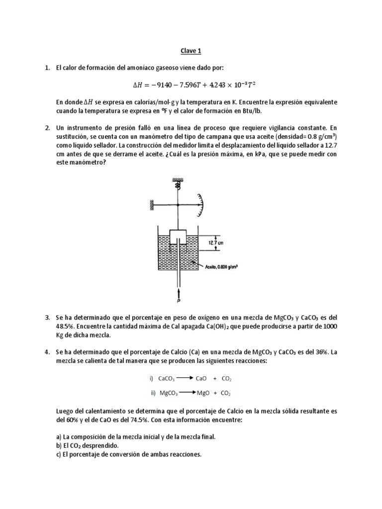 Tarea 1 - BME | PDF | Gases | Presión