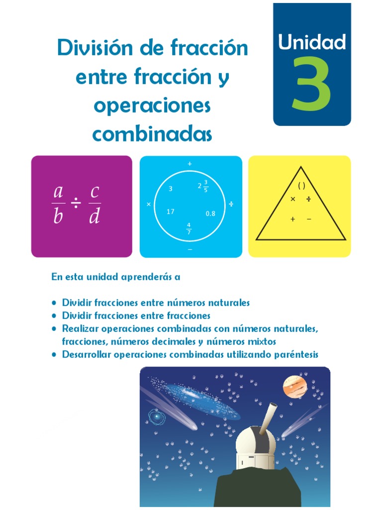 División de Fracción Entre Fracción y Operaciones Combinadas | PDF ...