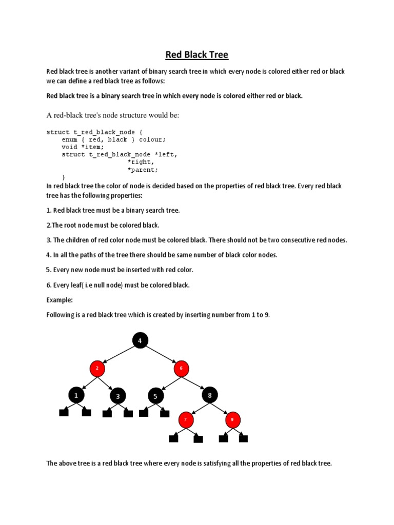 Red Black Tree Pdf Applied Mathematics Computer Science