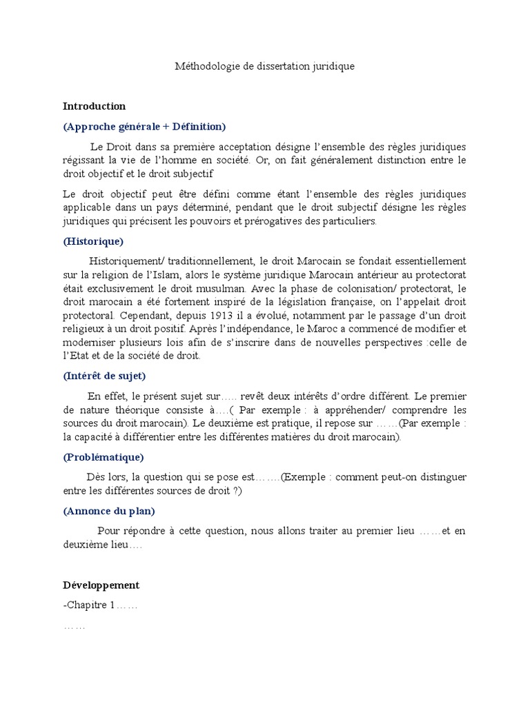 Guide de Dissertation Juridique | PDF