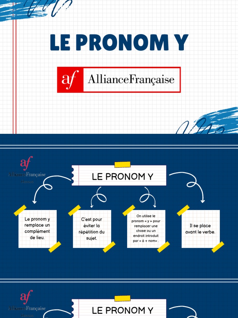 Utilisation du pronom Y en français | PDF | Verbe | Pronom