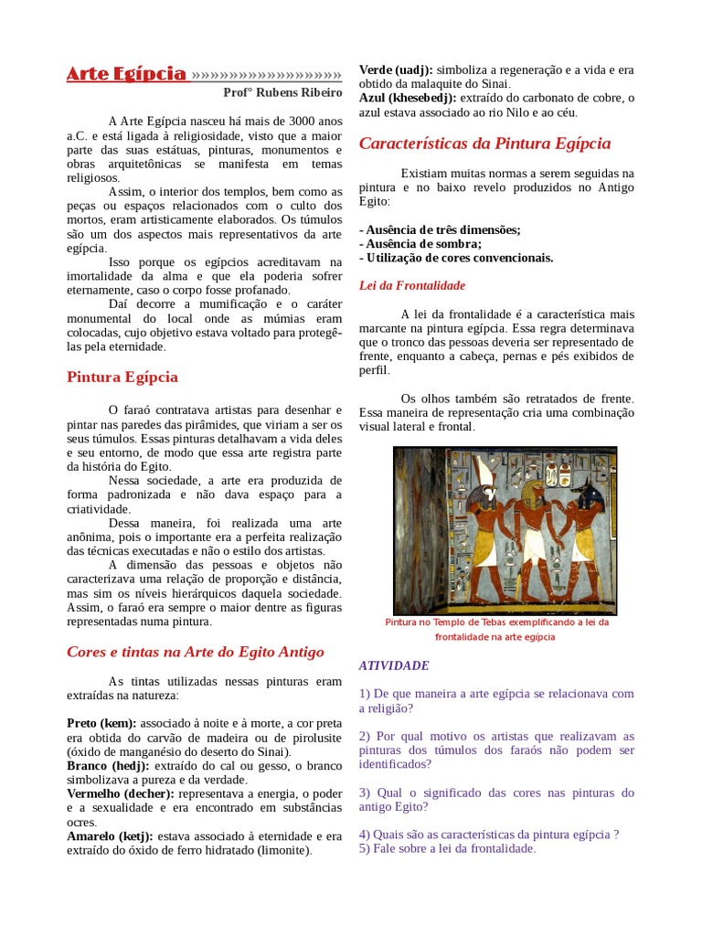 Arte Egipcia Download Grátis Pdf Antigo Egito Múmia