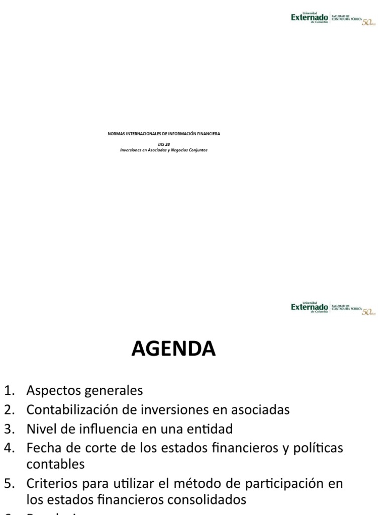 NIC 28 Inversiones en Asociadas y Negocios Conjuntos | PDF | normas ...