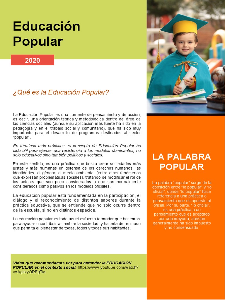 Educación Popular | PDF | Pedagogía