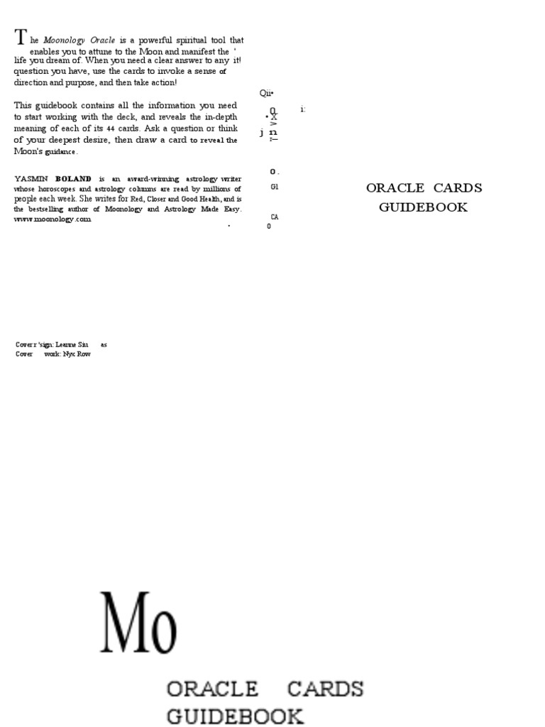 Moonology Oracle Cards | PDF | Divination