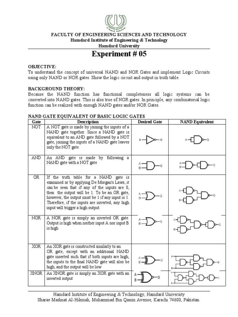 Lab - 5 | PDF | Logic Gate | Theoretical Computer Science