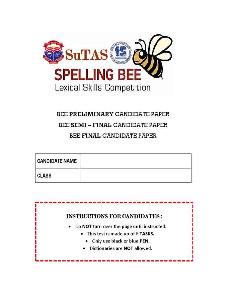 Bee Lexical Skill Candidate Paper | PDF