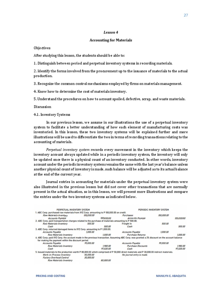 Pricing and Costing Manilyn E. Abaquita | PDF | Payroll Tax | Inventory