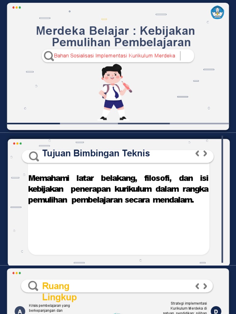 Materi 1 - Kebijakan Pemulihan Pembelajaran - 11 MEI 2022-Dikonversi | PDF