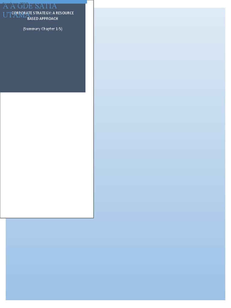 Program Doktor Ilmu Akuntansi Universitas Airlangga: Corporate Strategy: A Resource Based ...