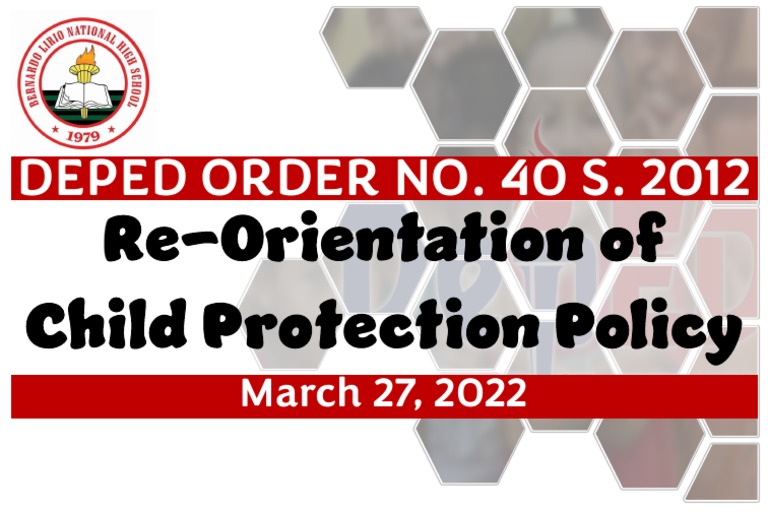 Deped Order No. 40 S. 2012: March 27, 2022 | PDF