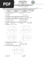 Grade 11 Pre-Calculus Sample Exam | PDF | Ellipse | Algebraic Geometry
