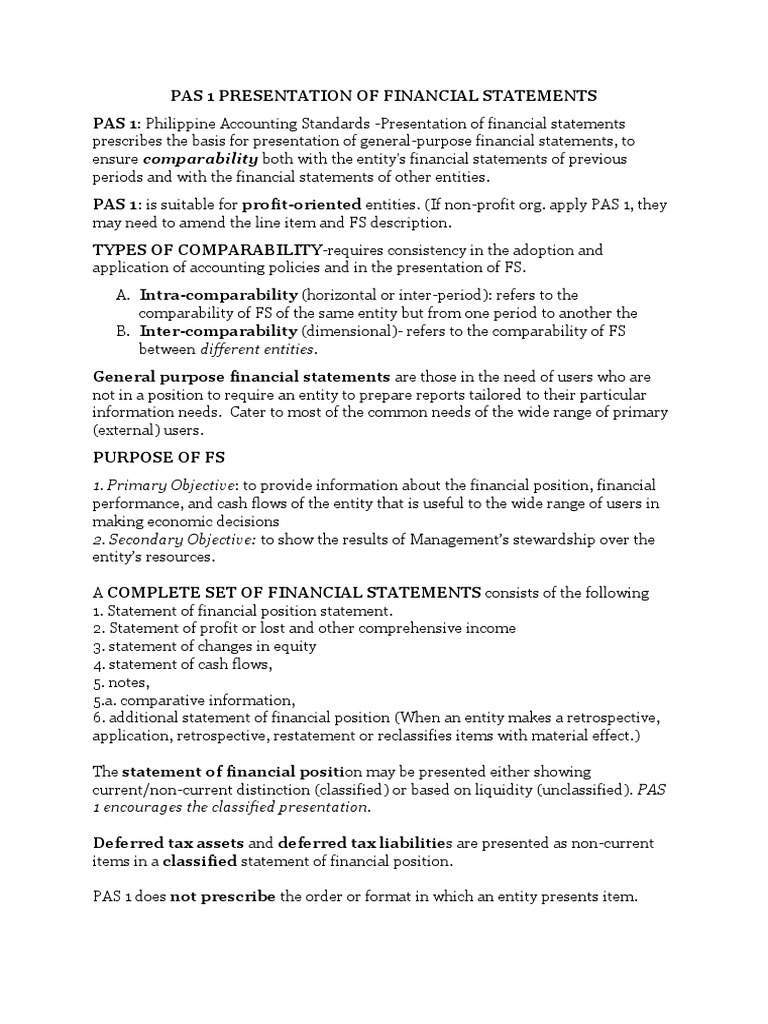 CFAS Summary | PDF | Deferred Tax | Tax Expense
