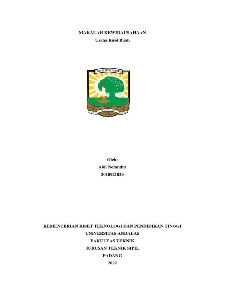 Inovasi Usaha Risol Buah "Resah" | PDF