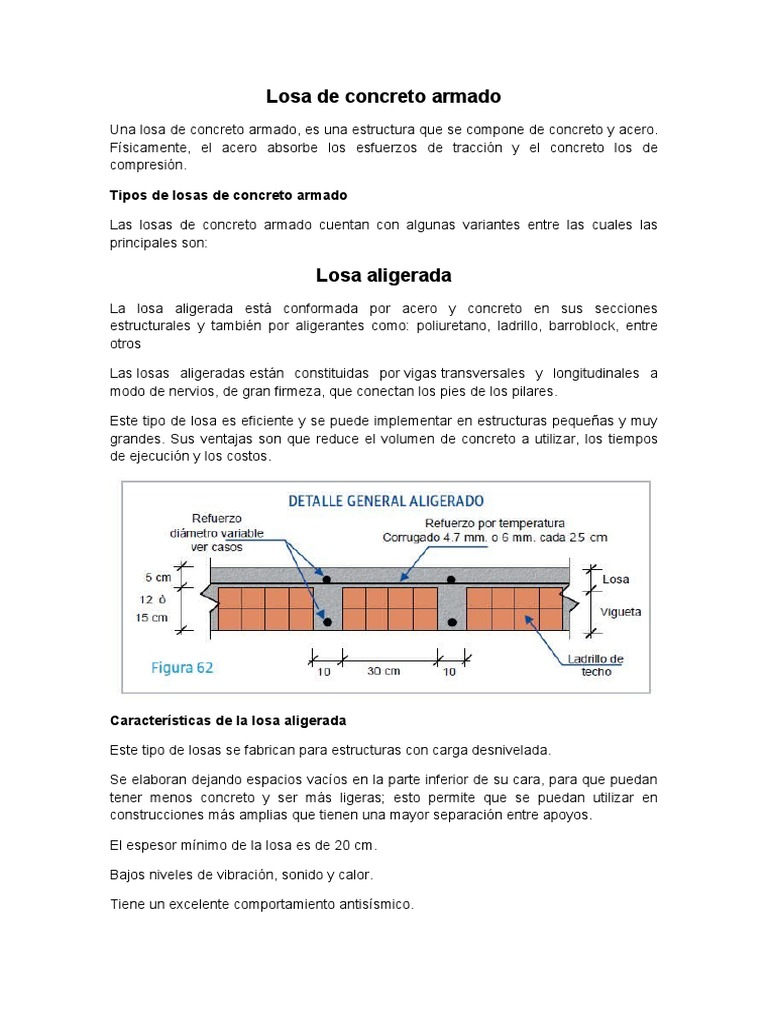 Losa de Concreto Armado | PDF | Hormigón | Concreto reforzado