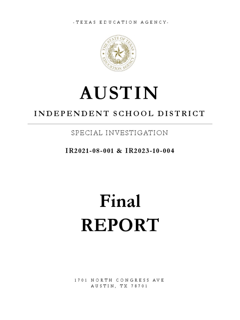 AISD Final Report | PDF | Individualized Education Program | Special ... AISD Final Report | PDF | Individualized Education Program | Special ...