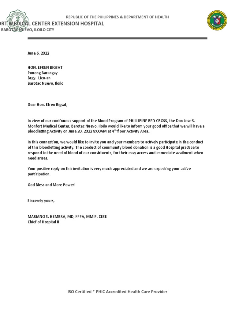 ABC Blood Letting Invitation | PDF | Health Care | Medicine